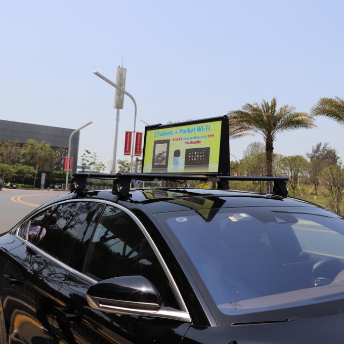 HD SMD Taxi Roof LED Display Advertising Sign 3G 4G Cloud System