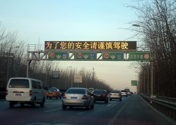 Outdoor Gantry LED Motorway VMS Signs Highway Information Board